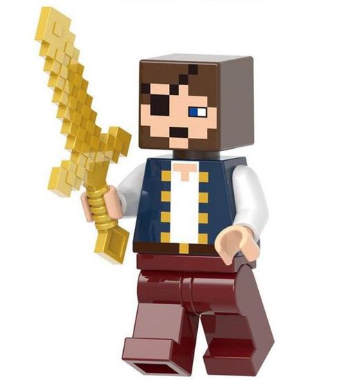 Boneco Minifigure Blocos De Montar Player Brown Minecraft - Mega Block ...