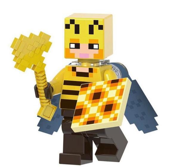 Boneco Minifigure Blocos De Montar Player Elytra Minecraft - Mega Block ...