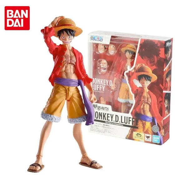 Boneco Monkey D.Luffy S.h.Figuarts One Piece Oficial Bandai Articulado Brinquedo Colecionavel ...