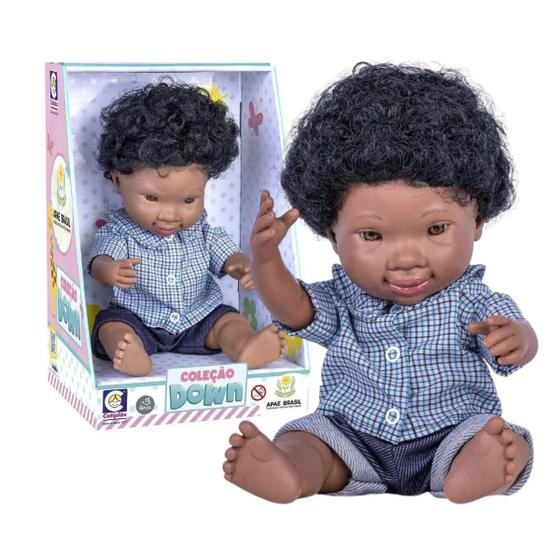 boneco negro coleçao down infantil inclusivo cotiplas e apae - Bonecos ...