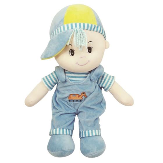 Boneco Pano Roupa Azul Com Boné 42 cm alt. - Fizzy Toys - Pelúcia ...