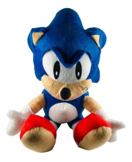 Boneco Pelúcia Sonic Azul, Tamanho Gigante 50cm. - Mallet - Bonecos ...