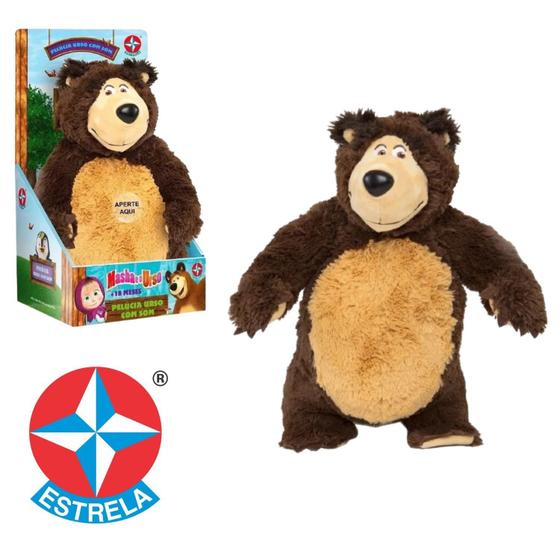 Boneco Pelúcia Urso Com Som ( Masha E O Urso ) - Original Estrela ...