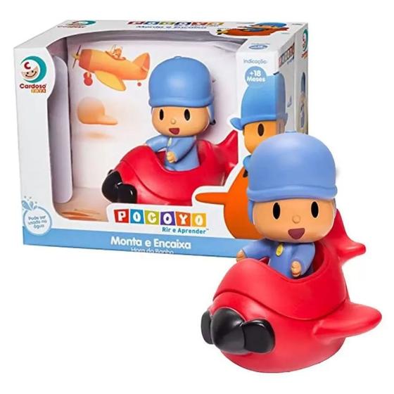 Boneco Pocoyo Com Avião Monta e Encaixa - Cardoso Toys - Bonecos ...