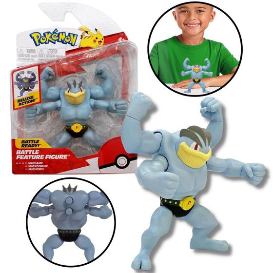 Boneco Pokemon Machamp 10cm Battle Figura Deluxe WCT Sunny - Boneco ...