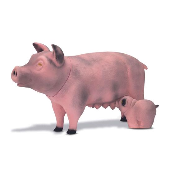Boneco Porco Porquinha Detalhado Realista 27cm Vinil Macio Atóxico ...