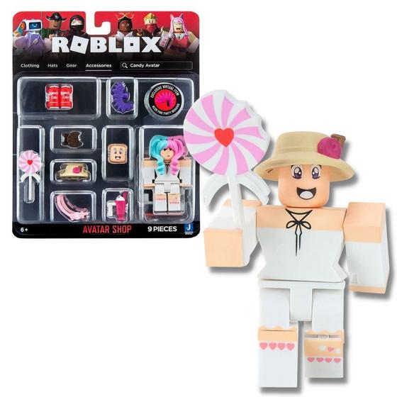 Boneco Roblox Avatar Shop - Pack Figura Candy + Cód Virtual - Jazwares ...
