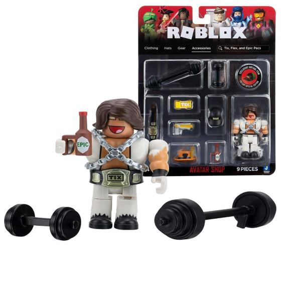 Boneco Roblox Avatar Shop Tix Flex e Epic Pecs + Cód Virtual - Jazwares ...