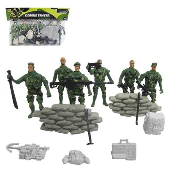 Boneco soldado plastico militar miniatura de guerra - JR - Bonecos ...