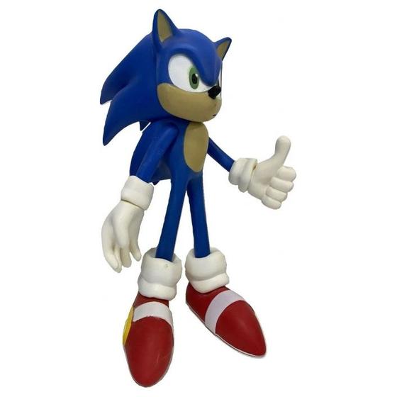 Boneco Sonic Azul Articulado Personagem Jogo Clássico Action Figure ...