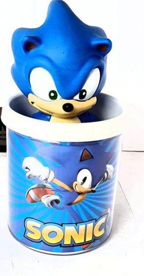 Boneco sonic azul classico + caneca personalizada - kit - Bonecos ...
