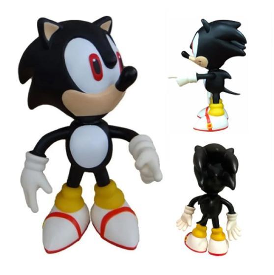 Boneco Sonic Preto Articulado Grande Original Brinquedo - Collection ...