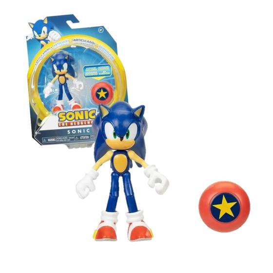 Boneco Sonic The Hedgehog Sonic Clássico Azul 10cm - Candide - Bonecos ...