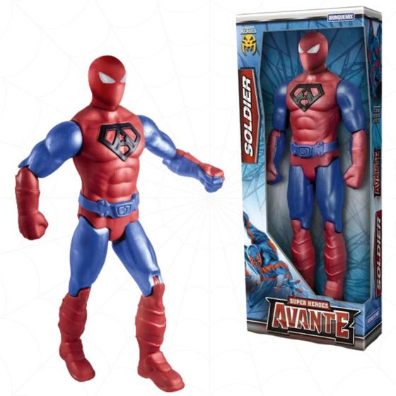 Boneco Super Homem Grande 35cm Infantil Articulado Herói Aranha Soldier ...