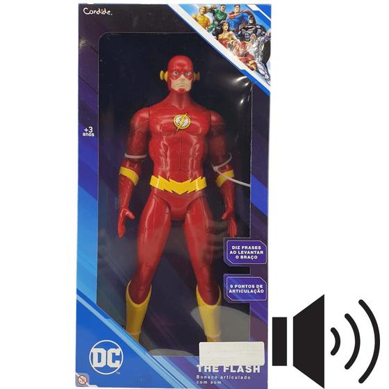 Boneco The Flash com Som Articulado 35cm 3+ 9616 Candide - Bonecos ...