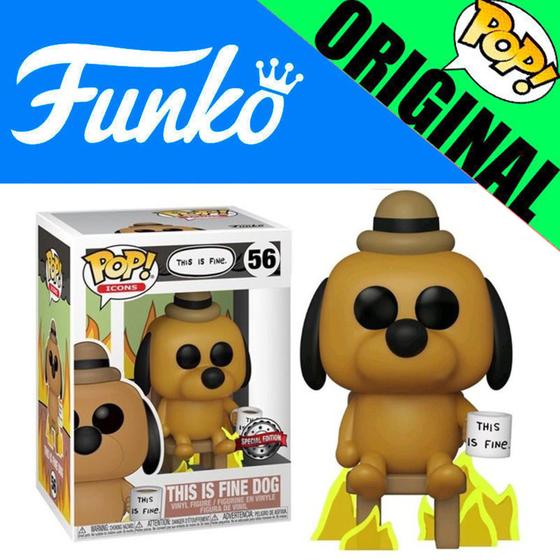 Boneco This Is Fine Dog Special Edition Pop Funko 56 Original - Funko ...