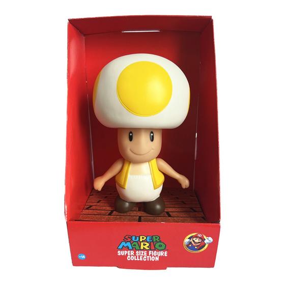 Boneco Toad Amarelo Articulado Brinquedo Super Mario Bros - Super Size ...