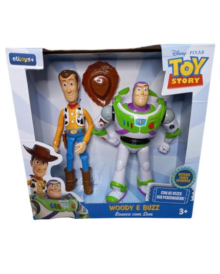Boneco Toy Story Buzz Lightyear E Woody Articulado - Etitoys - Bonecos ...