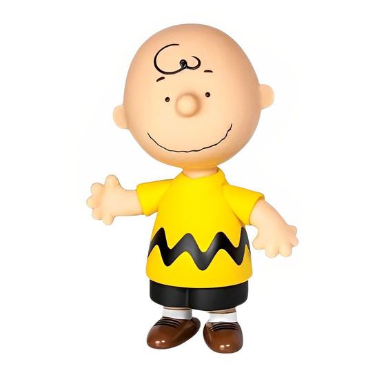 Boneco Vinil Articulado Charlie Brown Turma Snoopy Peanuts 20cm 3074 ...