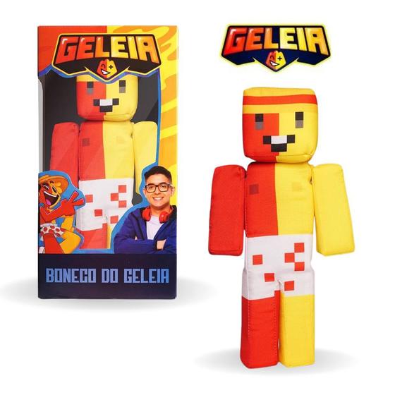 Boneco Youtuber Geleia Minecraft Streamers 35 Cm - COSMOKIDS - Boneco ...