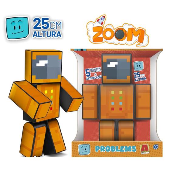 Boneco Zoom Turma do Problems-Peq - 25cm-Minecraft Algazarra - Boneco Minecraft - Magazine Luiza
