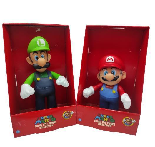 Bonecos Grandes Super Mario Bros E Luigi 23cm Coleção - MKSP - Bonecos ...