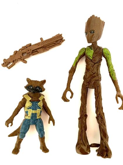 Bonecos Groot e Rocket Coleção Guardiões da Galáxia Presente Meninos ...