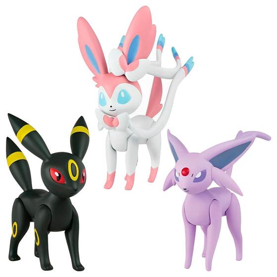 Bonecos Pokémon Action Pack - Umbreon + Sylveon + Espeon TOMY - Boneco ...