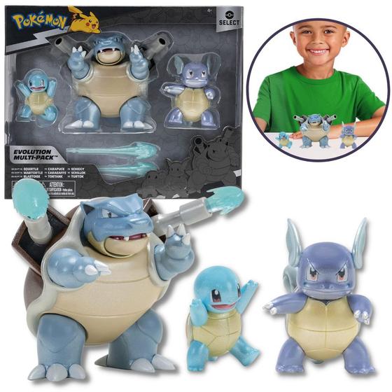 Bonecos Pokémon Multi Pack 4 Figuras Evolução Squirtle Sunny - WCT ...