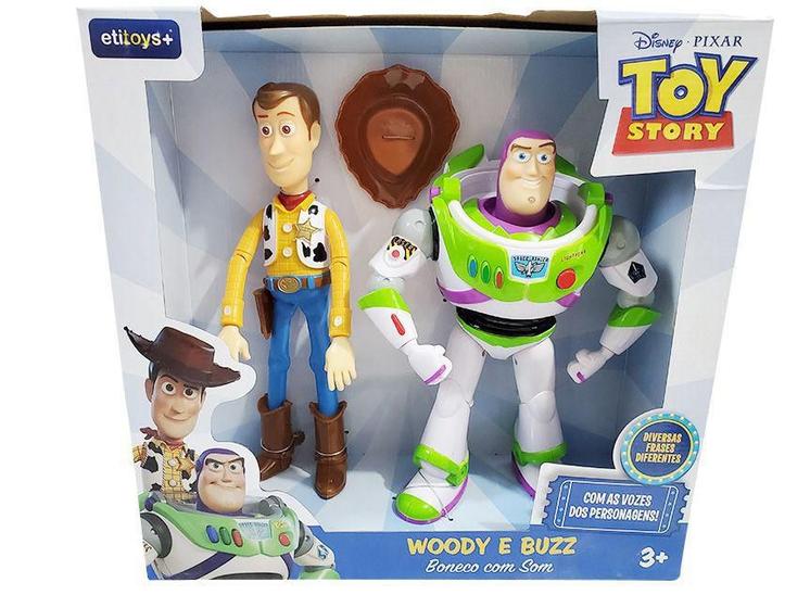 Bonecos Toy Story - Woody e Buzz ETILUX - Disney - Boneco Woody ...
