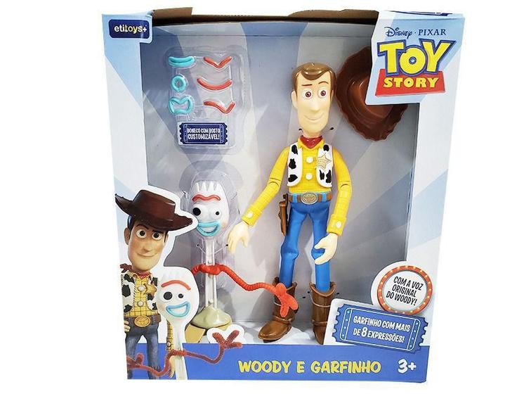 Bonecos Toy Story - Woody e Garfinho ETILUX - Disney - Boneco Woody ...