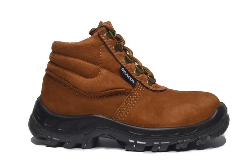 Bota Botina epi de Segurança amarrar Nobuck Bracol Castor - Botina de ...