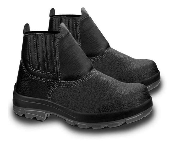 Bota Botina Segurança Fujiwara c Ca Trabalho Profissional Obra Mecânico ...