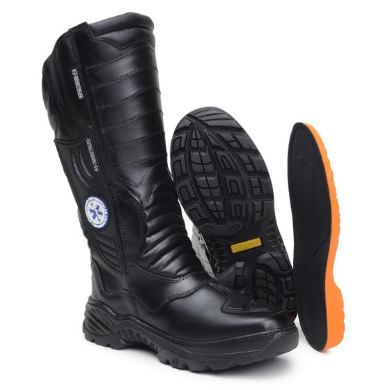 Bota Cano Alto Samu Bombeiro Civil Rocam Aph em couro - Spectrun Boots ...