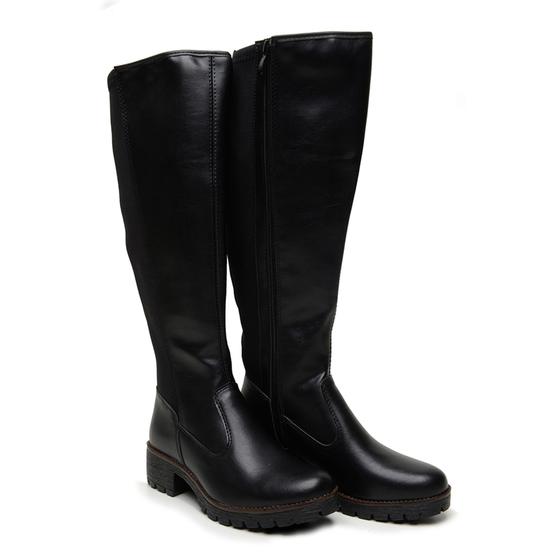 Bota Cano Longo Feminina Panturrilha Grossa Plus Size com Elástico ...
