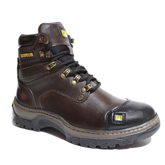 Bota Coturno Couro Adventure Masculino Resistente Cat - Netony ...