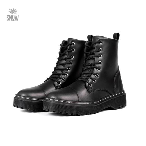 Bota Coturno Punk Rock Estilo Militar Cano Médio Feminina - SNOW - Bota ...