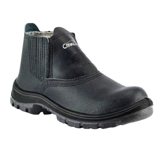 Bota de segurança botina EPI bidensidade bico PVC pedreiro obra calçado ...