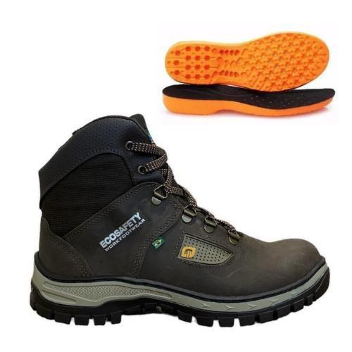 Bota de segurança ecosafety ps 198 ap - 130 bico mustang pvc tabaco c.a ...