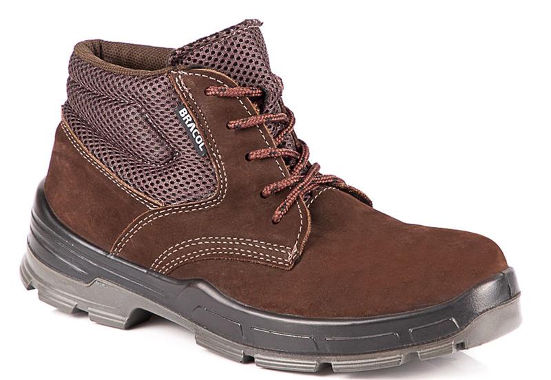 Bota de Segurança em Couro Nobuck Com Cadarço Bracol Dubai BAE NR10 ...