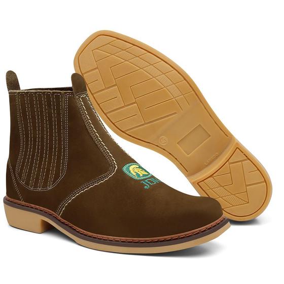 Bota em Couro Masculina Botina Country Confortável - Capuccino - OPTION ...
