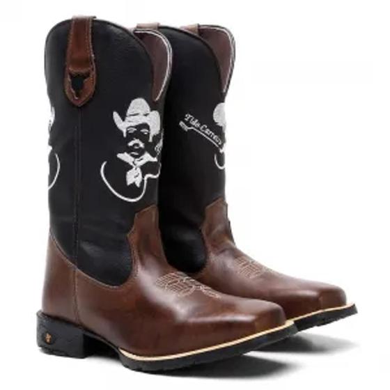 Bota masculina texana grife country em couro - johncountry - Bota ...