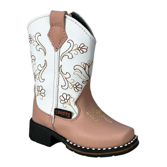 Bota Texana Infantil Bico Quadrado Linha Baby - Zboots Confortavél ...