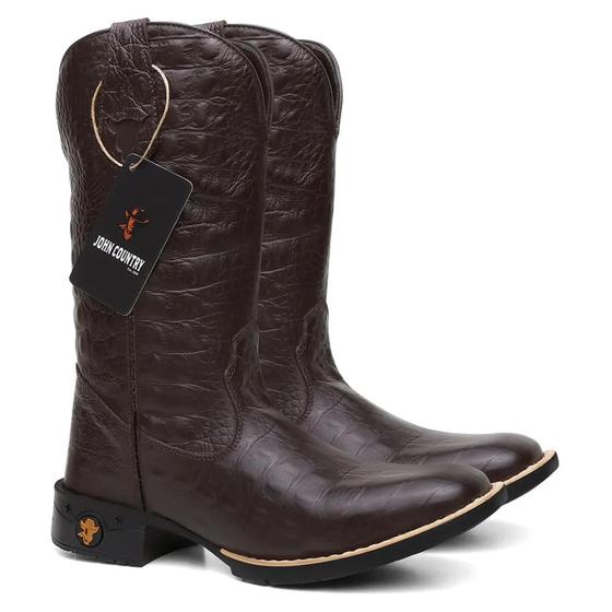 Bota Texana John Country Tradition em Couro e Sola Jump Ref. Jump ...