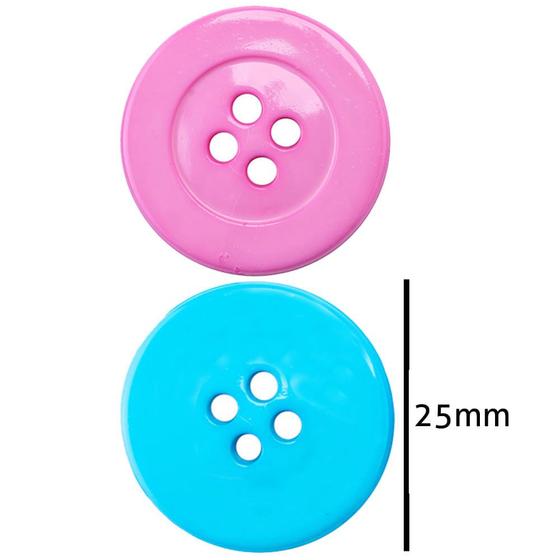 Botao 4 Furos Disco Voador Sortido 9186 40 25mm Pacote com 50un - Kr ...