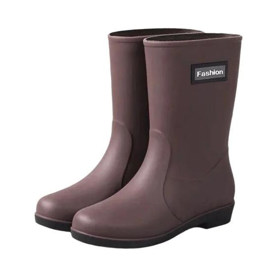 Botas de Chuva Femininas Impermeáveis e Antiderrapantes - Cano Médio ...