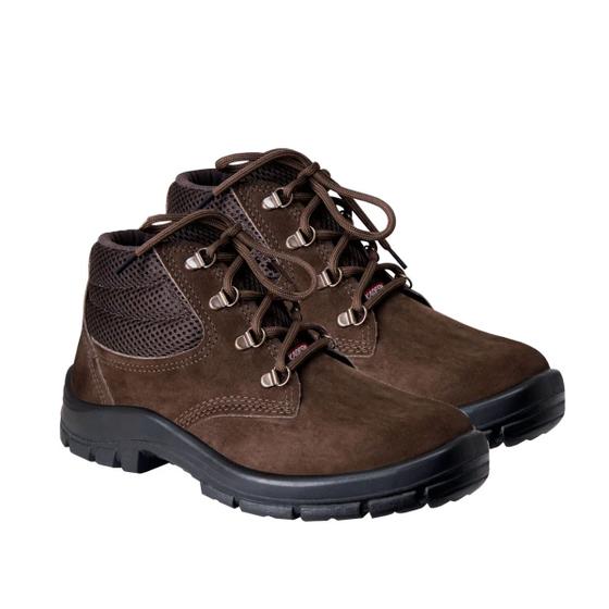 Botina de Segurança Nobuck Flex KADESH Marrom Com Cadarço - Botina de ...