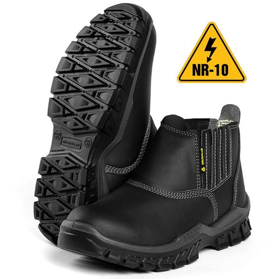 Botina de Segurança para Eletricista em Microfibra Impermeável com Bico ...