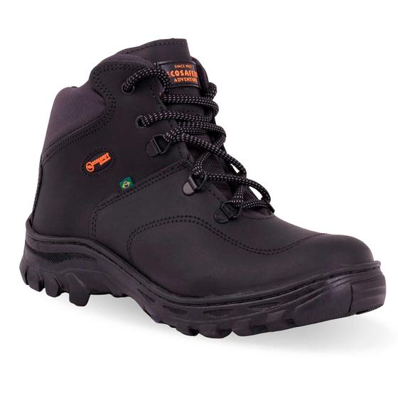 Botina De Segurança Preta Café Bico Pvc COT. SEG. PS 410 AP ECOSAFETY ...