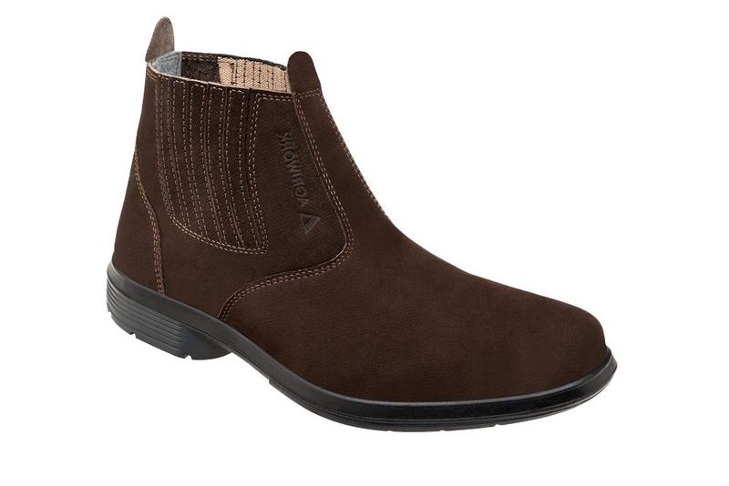 Botina Marluvas Agriwork Elástico Em Nobuck Marrom Café 55ag19 - Botina ...